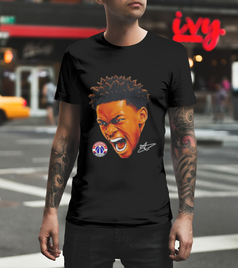 Washington Wizards Player Intense Expression NBA Basketball T-Shirt
