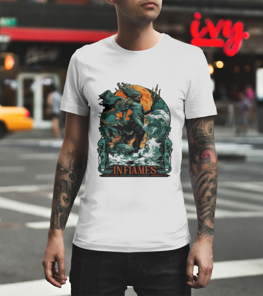 In Flames August 31 2026 Göteborg Brinner Sweden Show T-Shirt