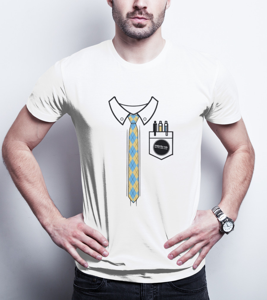 Native Estate Store Ritornello Form Tie Argyle Collar Pocket T-Shirt
