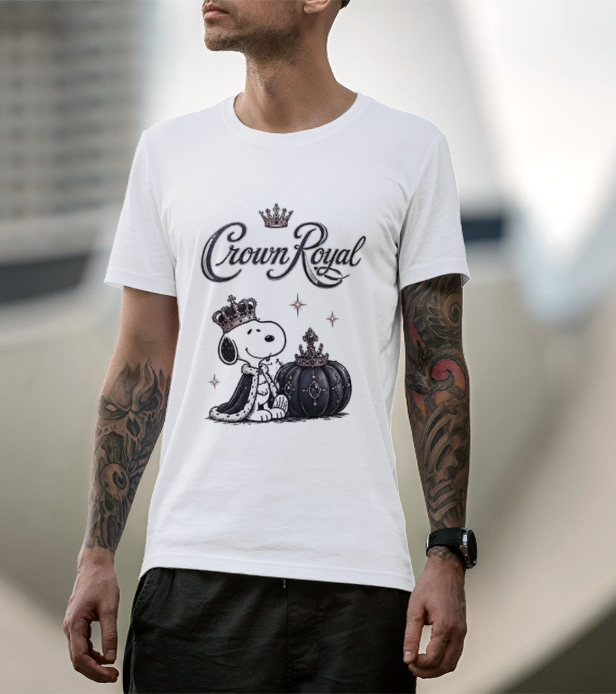 Peanuts Snoopy Crown Royal Boos Only With Crown And Royal T-Shirt