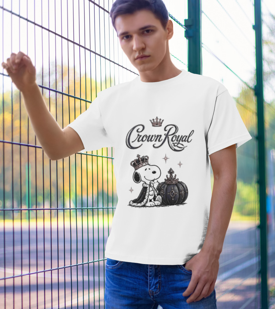 Peanuts Snoopy Crown Royal Boos Only With Crown And Royal T-Shirt
