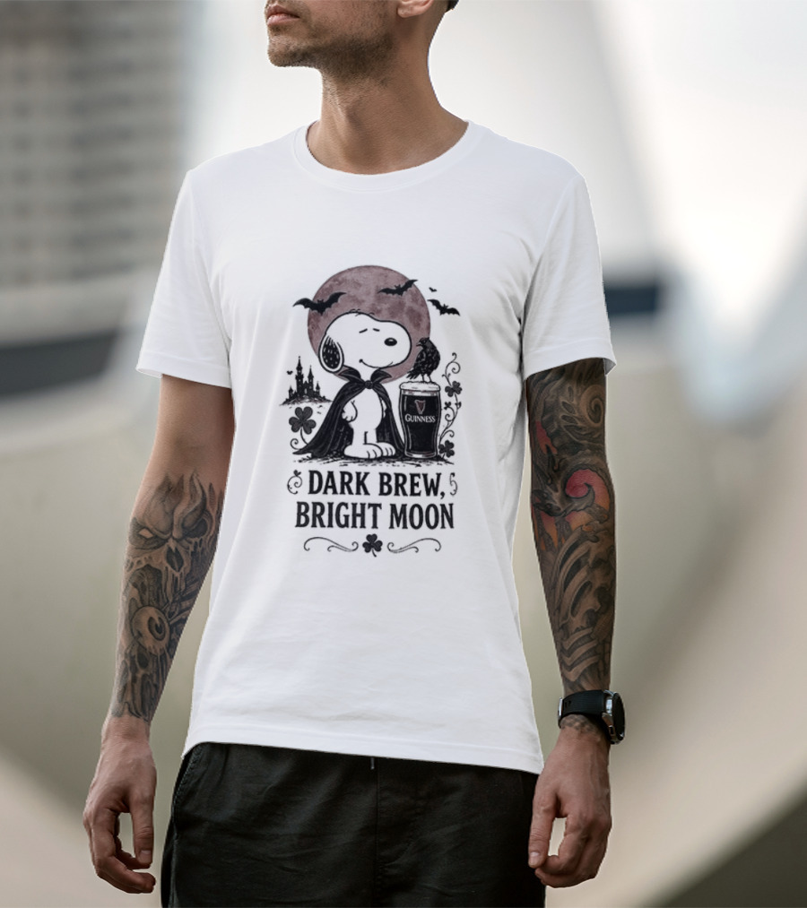 Peanuts Snoopy Dark Brew Bright Moon Halloween T-Shirt