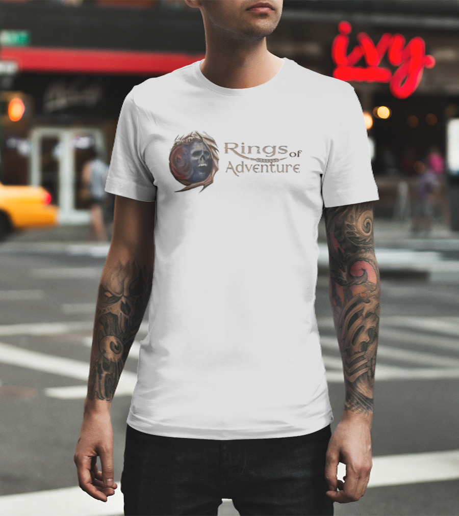 Rings Of Adventure Skull Fantasy T-Shirt