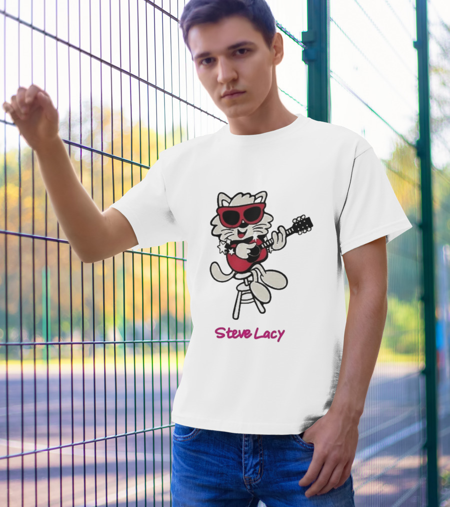 Steve Lacy 2026 Asia Tour Oh Yeah Cool Cat Playing Guitar T-Shirt