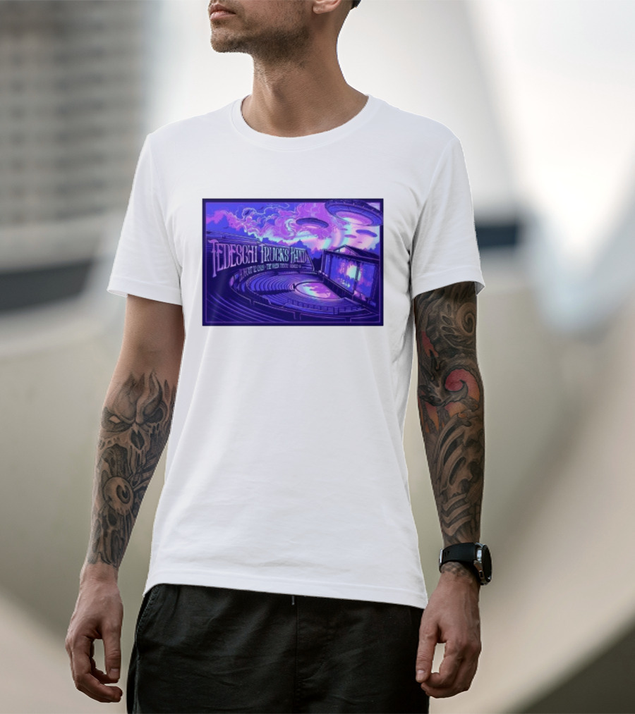 Tedeschi Trucks Band Greek Theatre Berkeley August 12 2026 Concert With UFOs And Neon Lights T-Shirt