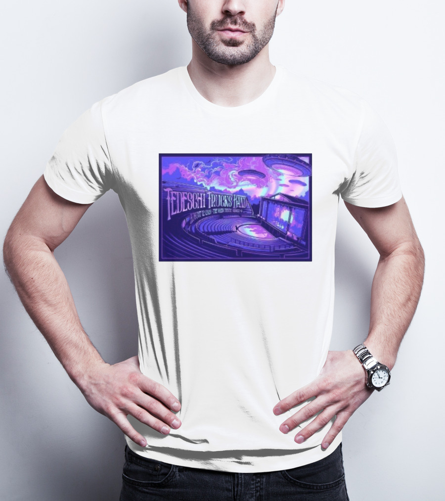 Tedeschi Trucks Band Greek Theatre Berkeley August 12 2026 Concert With UFOs And Neon Lights T-Shirt