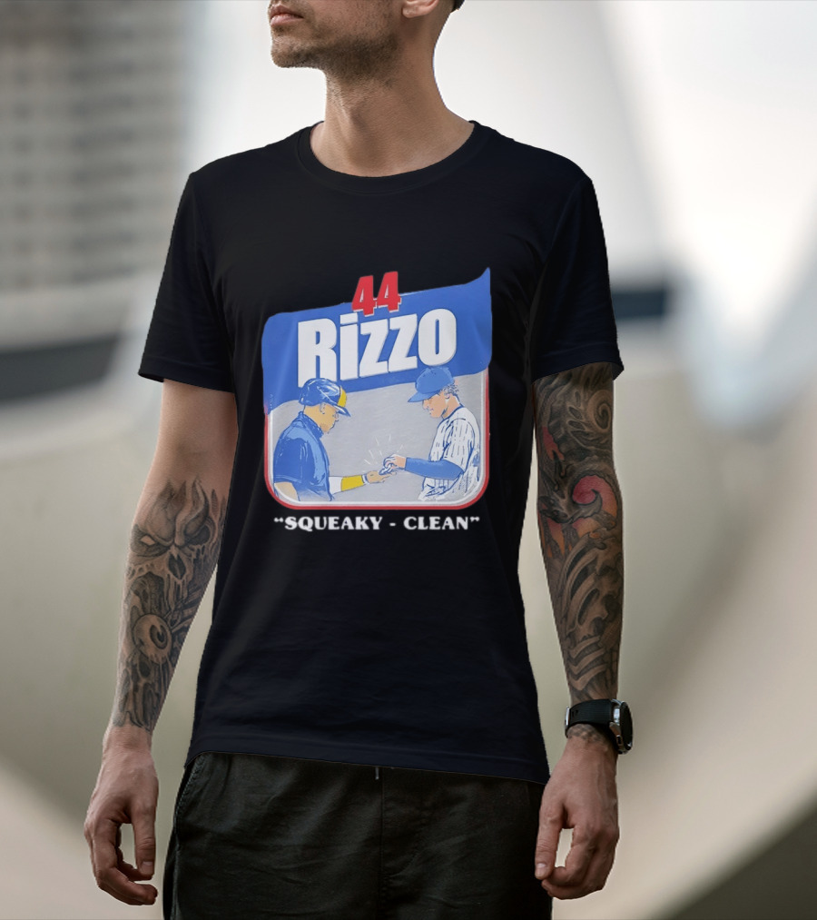 Anthony Rizzo 44 Squeaky Clean Baseball Exchange T-Shirt