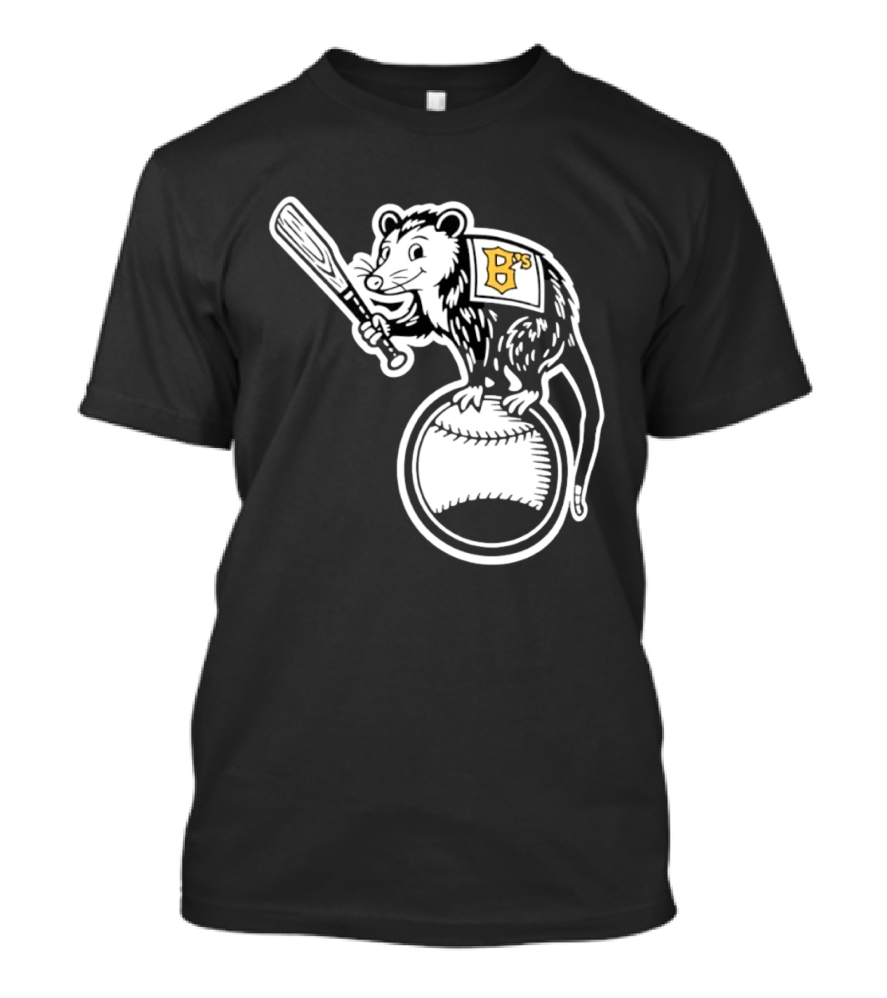 B's Baseball Opossum Batting On Ball T-Shirt