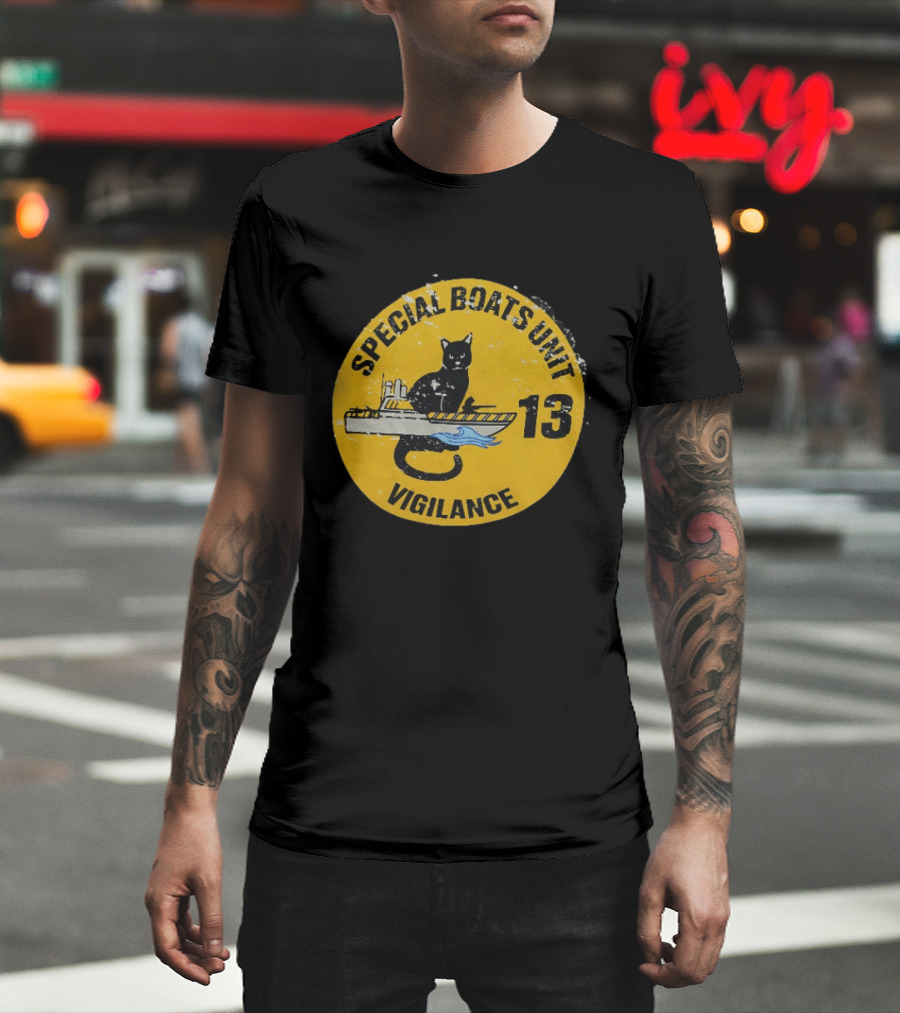 Special Boats Unit 13 Black Cat Vigilance T-Shirt