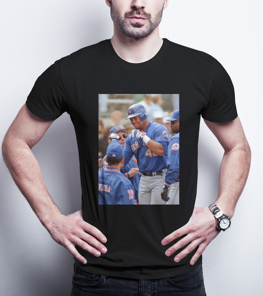New York Mets Butch Huskey No. 42 MLB Legend T-Shirt
