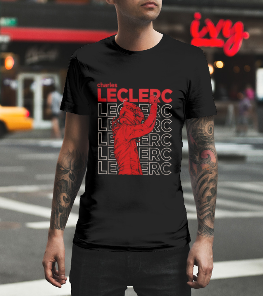 Charles Leclerc Formula 1 Racing Champion Red T-Shirt