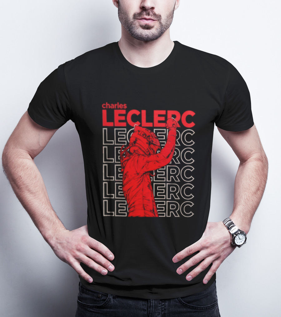 Charles Leclerc Formula 1 Racing Champion Red T-Shirt