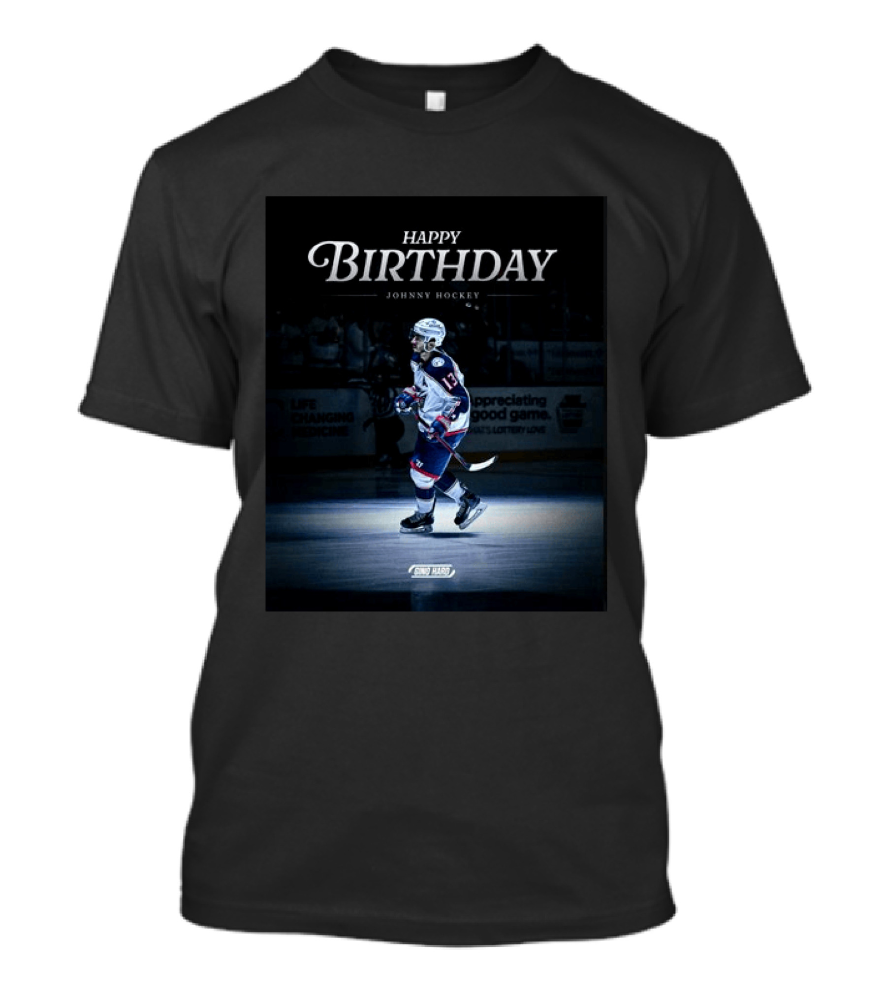 Happy Birthday Johnny Hockey NHL Player Spotlight Ice Rink Celebration T-Shirt