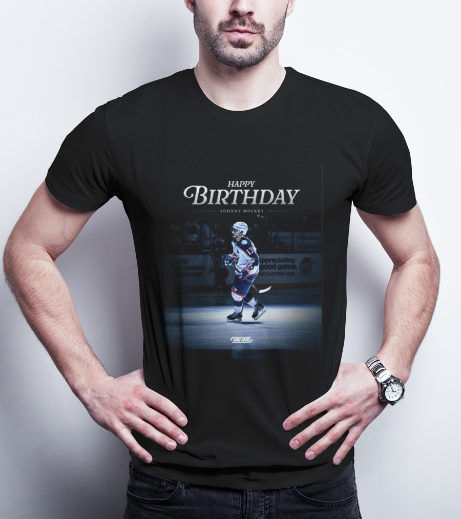 Happy Birthday Johnny Hockey NHL Player Spotlight Ice Rink Celebration T-Shirt