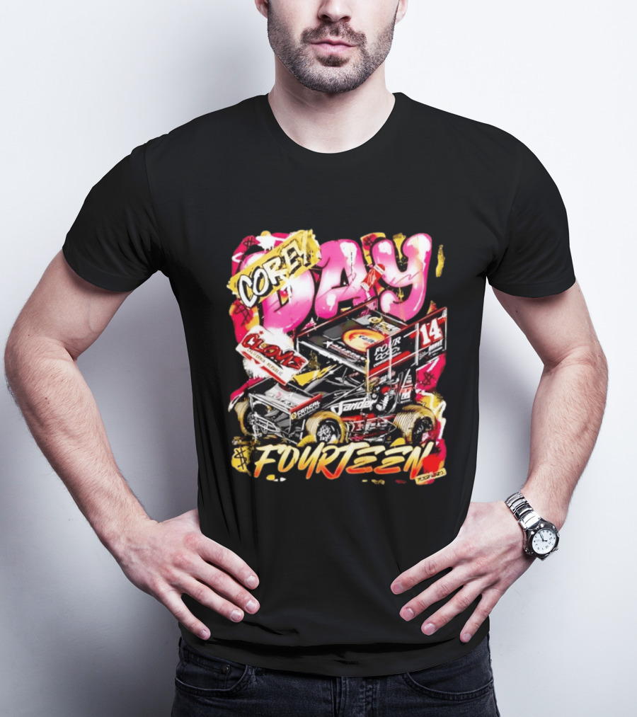 Corey Day Clovis Racing Sprint Car Number 14 Fourteen T-Shirt
