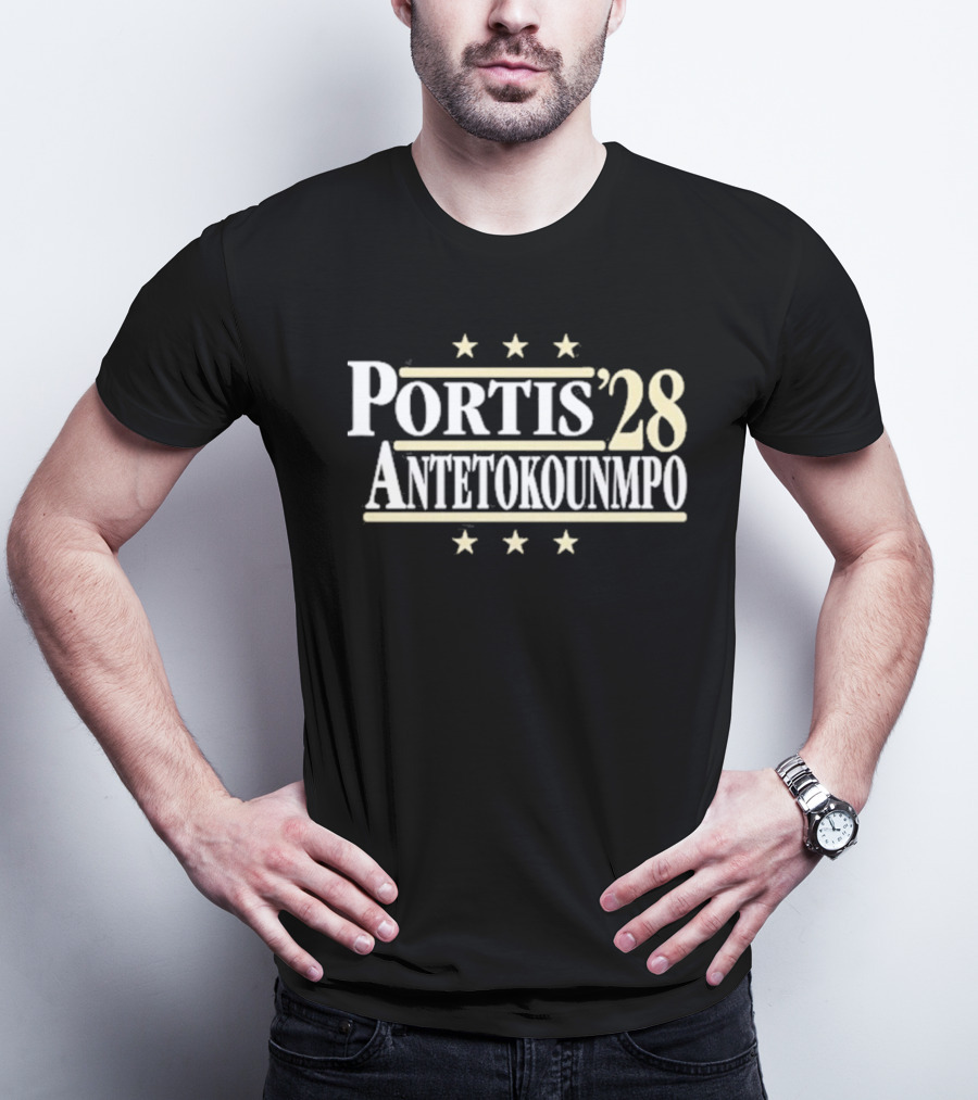 Portis Antetokounmpo 2028 Political Campaign Basketball Legends T-Shirt