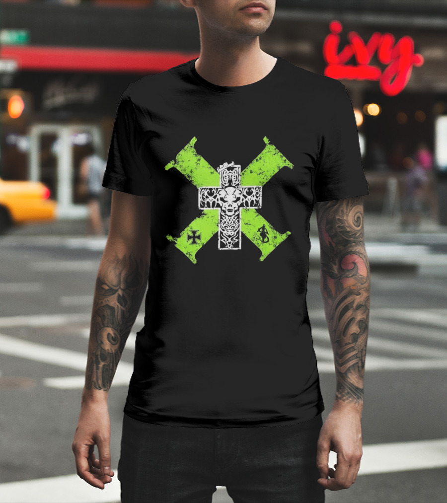 D Generation X Distressed Skull Cross DX WWE Wrestling T-Shirt