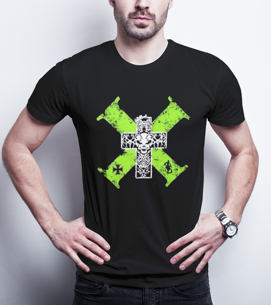 D Generation X Distressed Skull Cross DX WWE Wrestling T-Shirt
