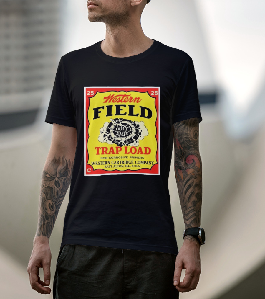 Western Field White Flyer Trap Load Western Cartridge Company East Alton USA T-Shirt