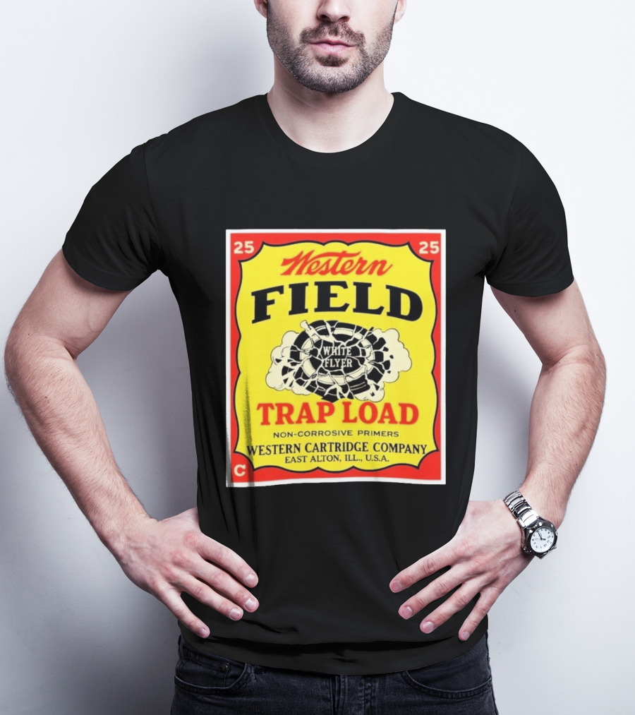 Western Field White Flyer Trap Load Western Cartridge Company East Alton USA T-Shirt