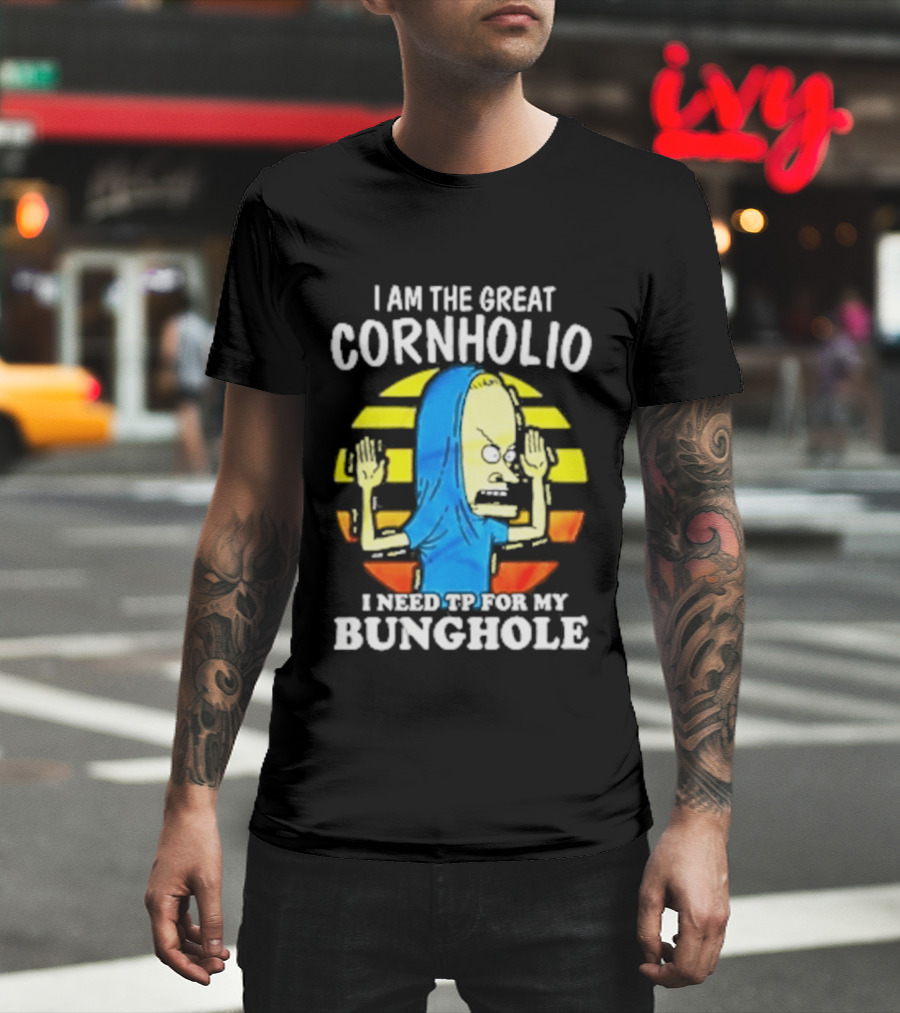 I Am The Great Cornholio I Need TP For My Bunghole Iconic Character Meme T-Shirt