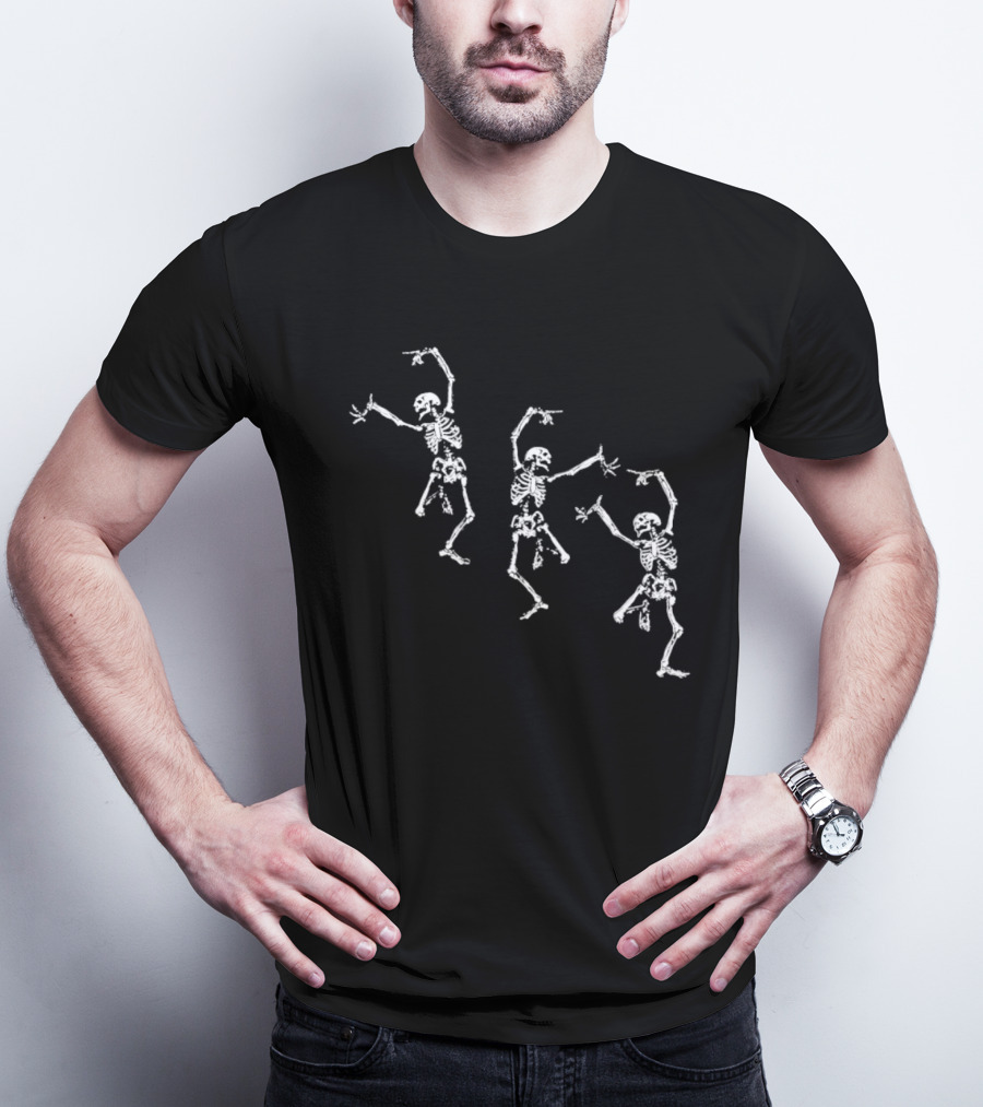 Dancing Skeletons Spooky Gothic Halloween Skeletons T-Shirt