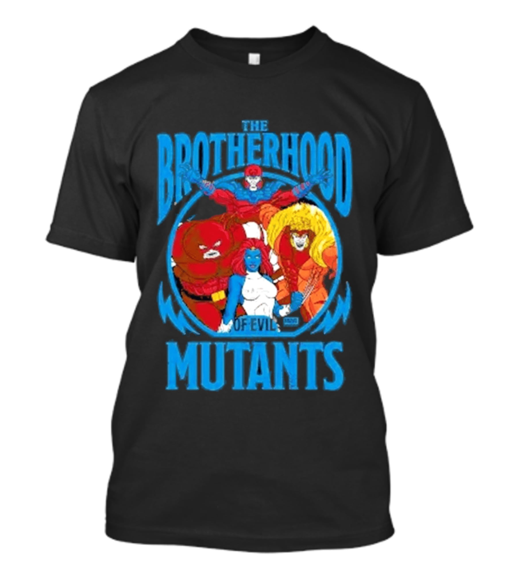 X Men Brotherhood Of Evil Mutants Cropped Mystique Sabretooth Blob T-Shirt
