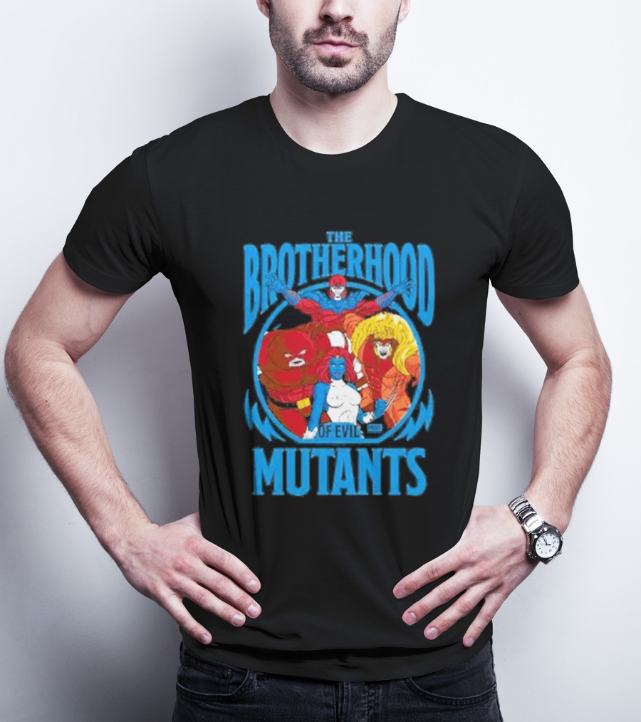 X Men Brotherhood Of Evil Mutants Cropped Mystique Sabretooth Blob T-Shirt
