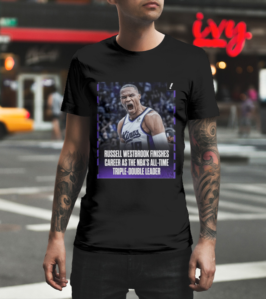 Russell Westbrook Kings NBA All Time Triple Double Leader T-Shirt