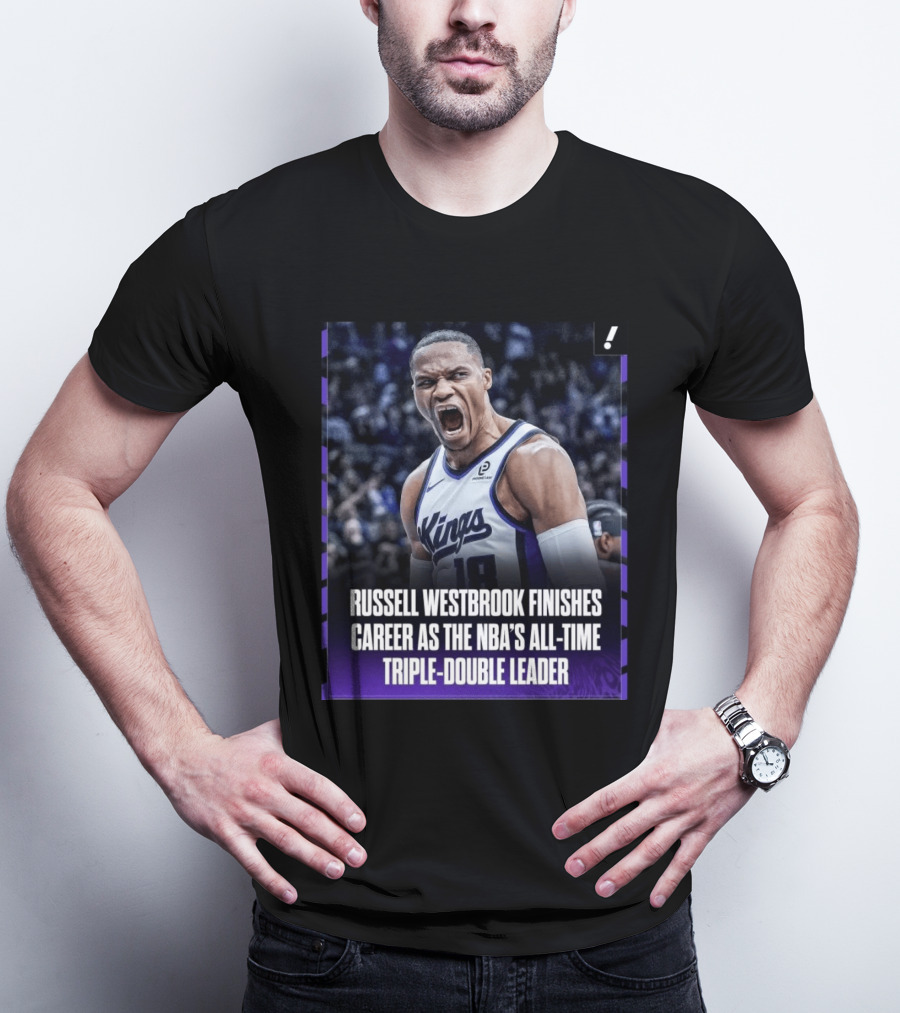 Russell Westbrook Kings NBA All Time Triple Double Leader T-Shirt