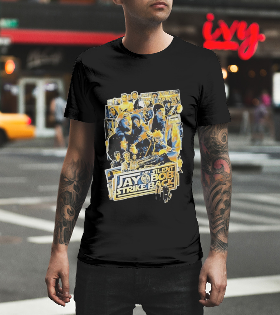 Jay And Silent Bob Strike Back Movie Collage Kevin Smith T-Shirt