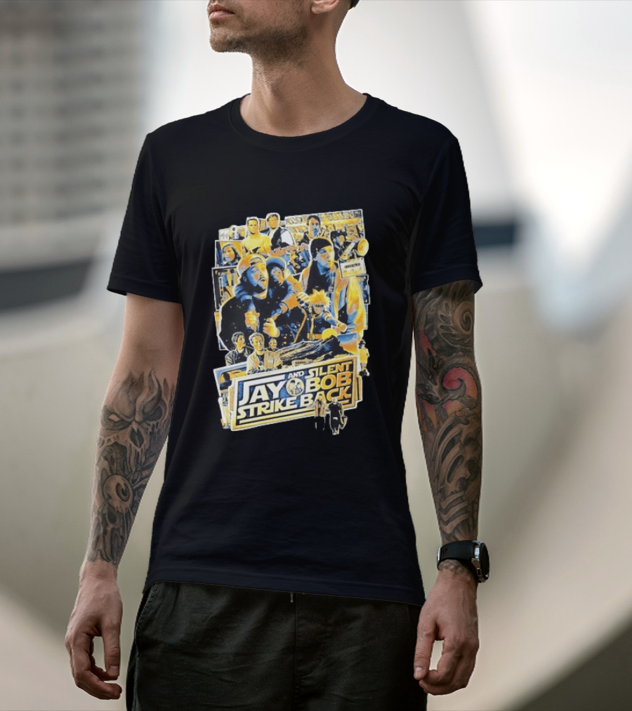 Jay And Silent Bob Strike Back Movie Collage Kevin Smith T-Shirt