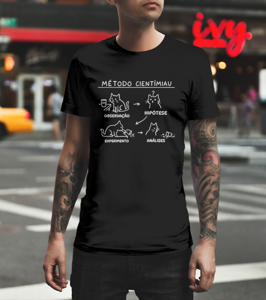 Metodo Cientimiau Cat Science Process Scientific Method T-Shirt