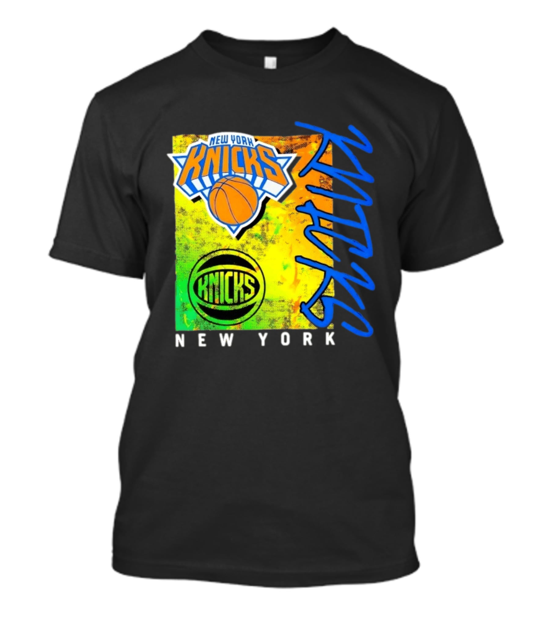 New York Knicks Basketball Team NBA Vibrant Graphic Knicks New York T-Shirt