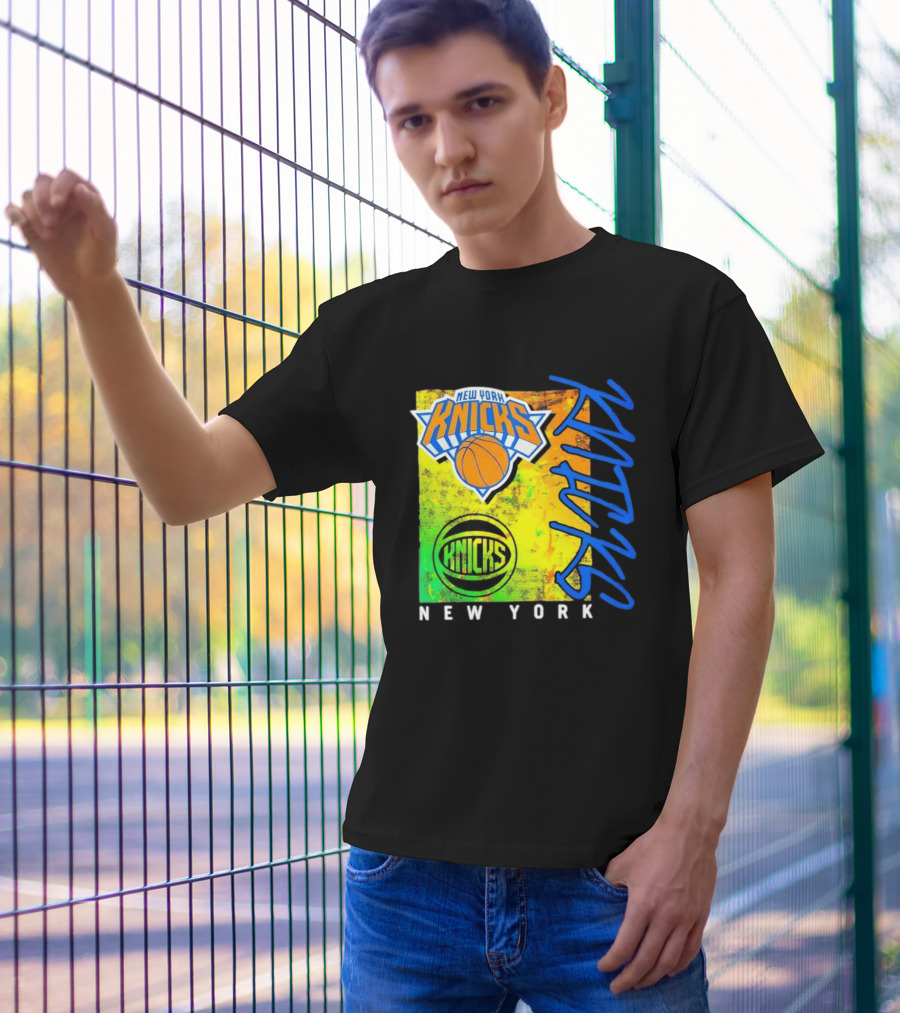 New York Knicks Basketball Team NBA Vibrant Graphic Knicks New York T-Shirt