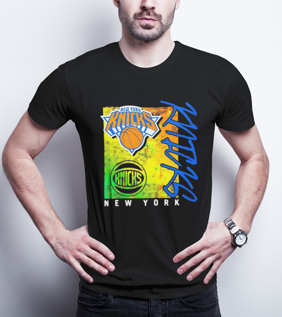 New York Knicks Basketball Team NBA Vibrant Graphic Knicks New York T-Shirt
