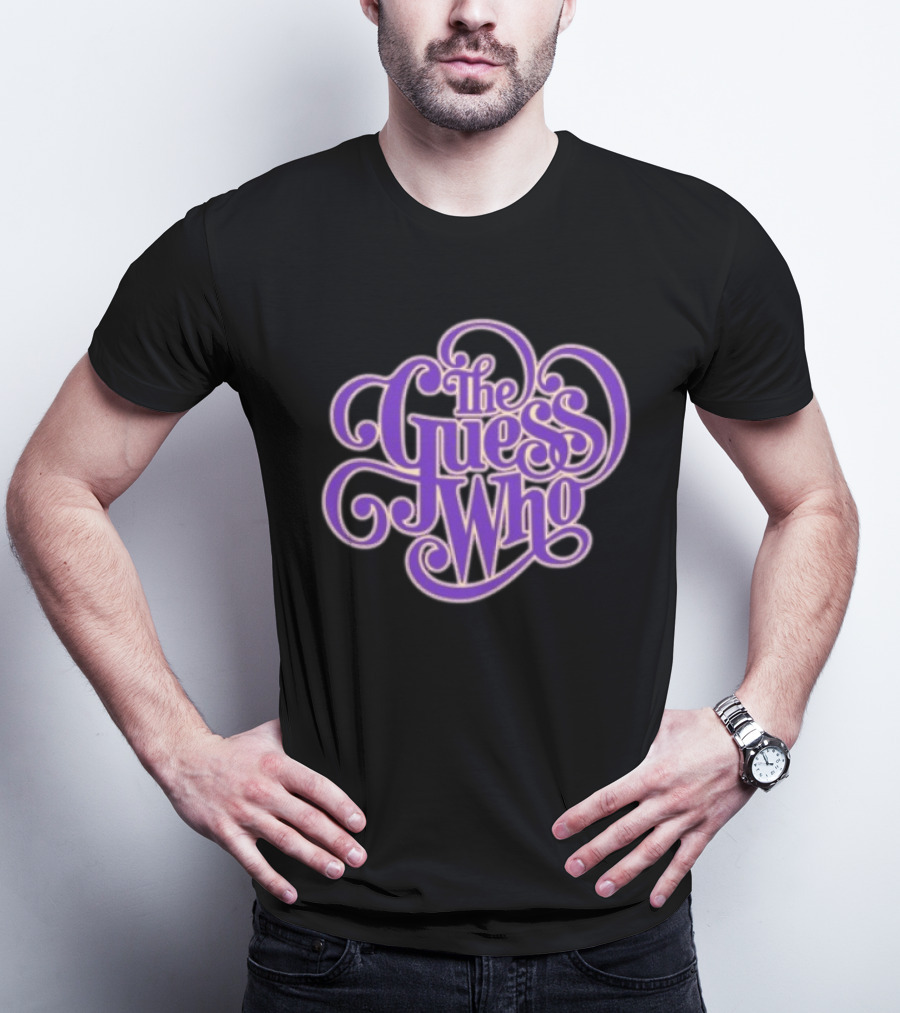 The Guess Who Store Purple Classic Curling Script T-Shirt