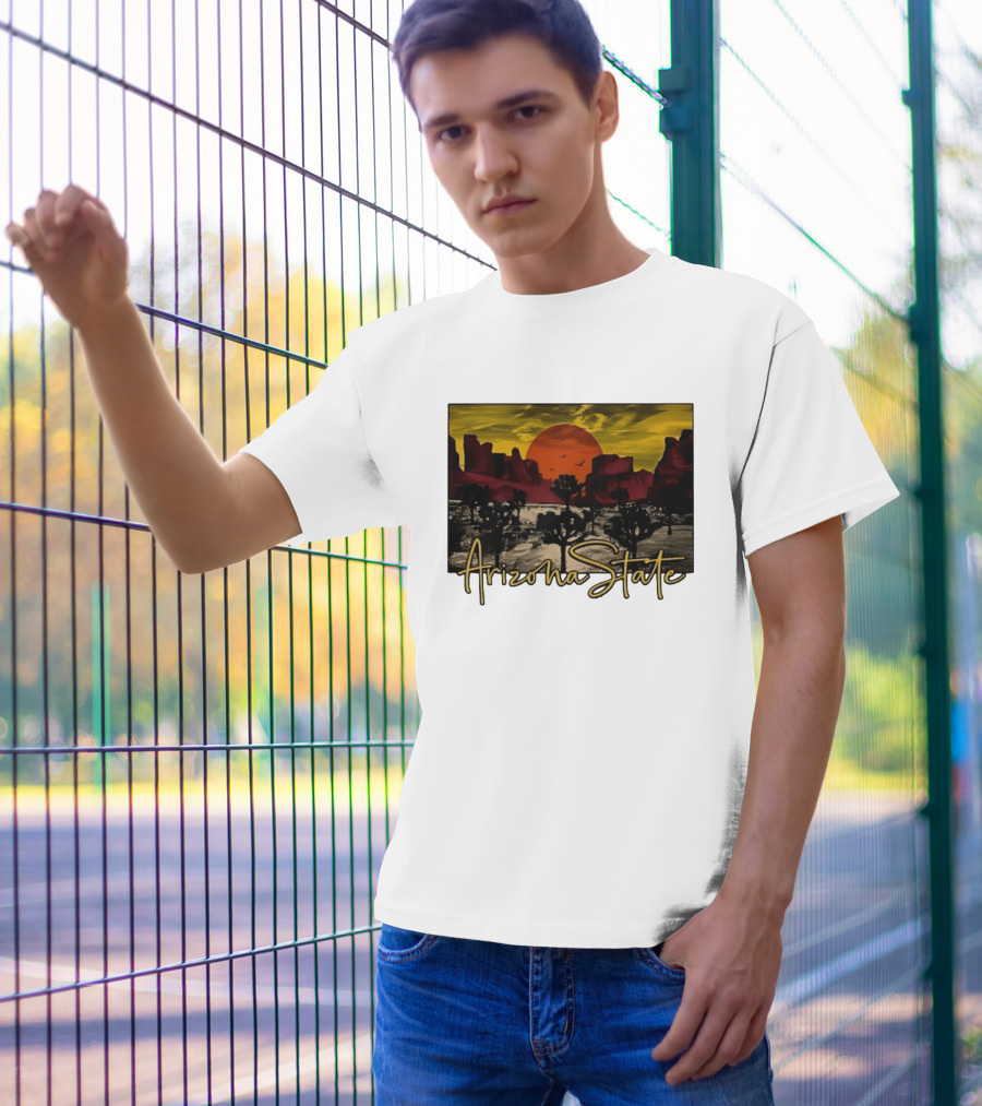 Arizona State Desert Sunset Landscape Scene T-Shirt