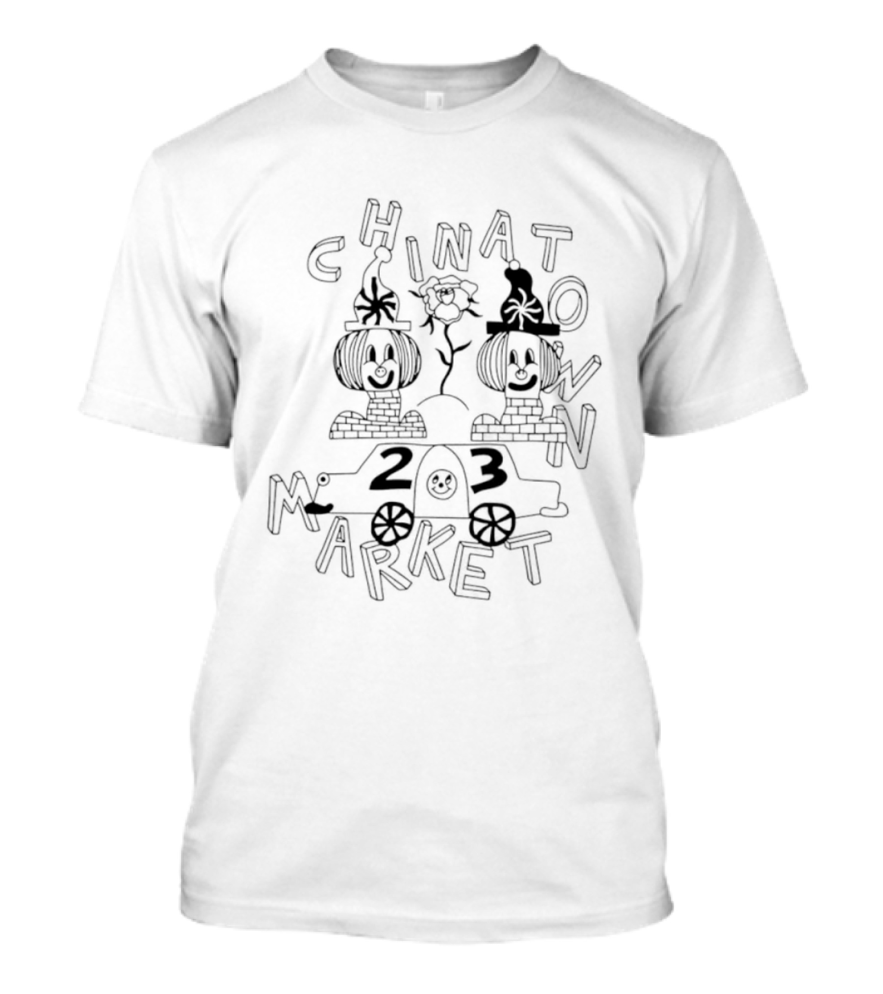 Chinatown Market 2023 Cartoon Clown And Mouse Characters T-Shirt