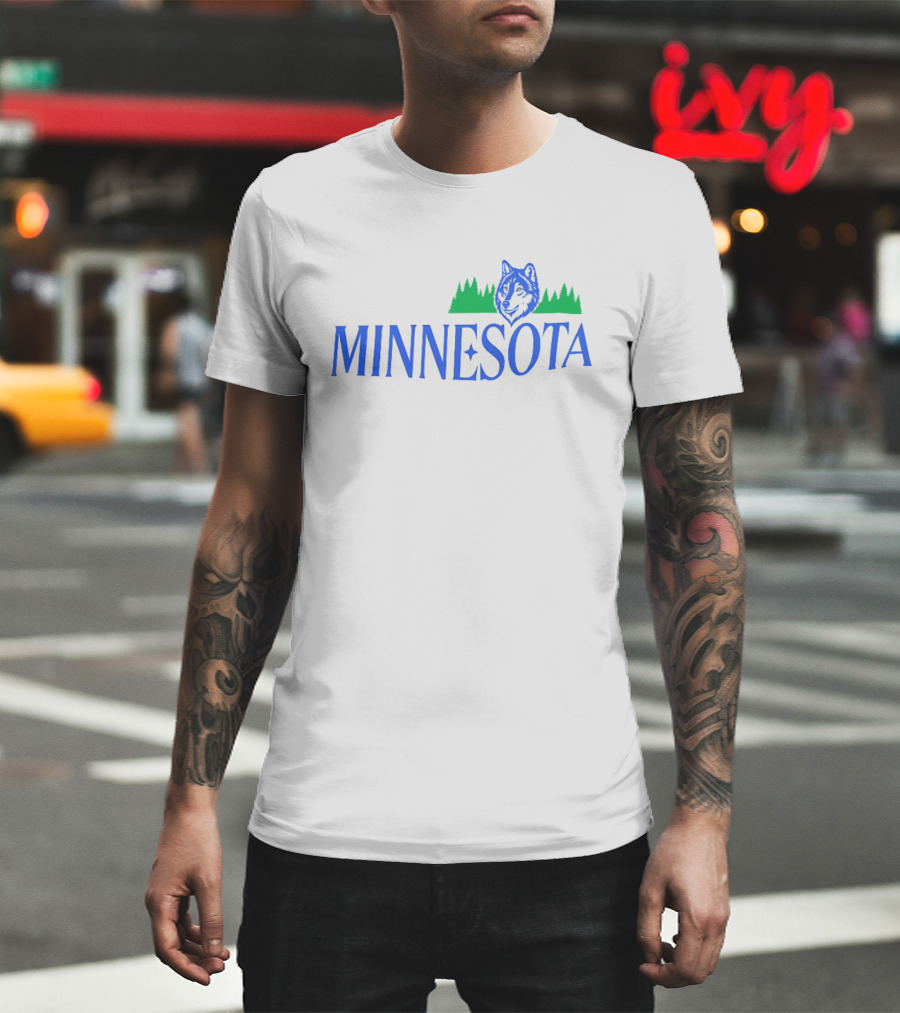 Minnesota Timberwolves Wolf Forest T-Shirt