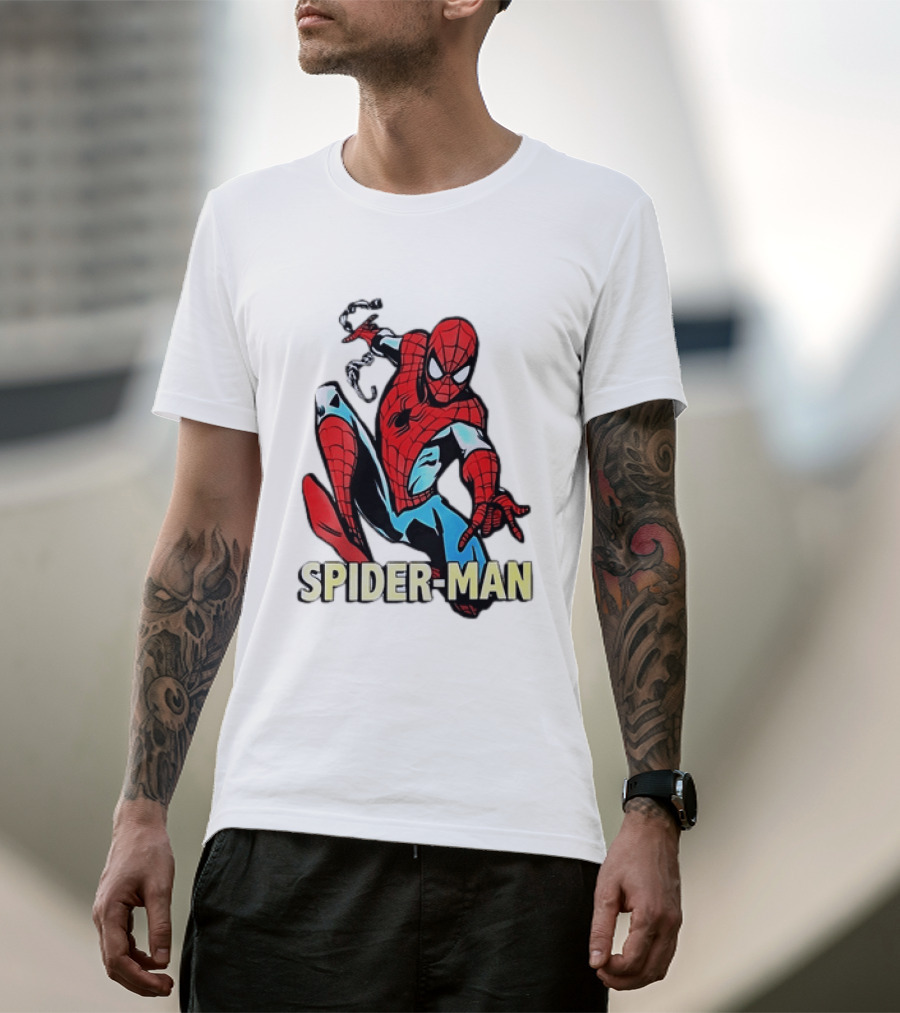 Spider Man Action Pose Marvel Superhero Avengers Comic T-Shirt