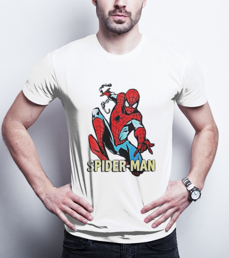 Spider Man Action Pose Marvel Superhero Avengers Comic T-Shirt