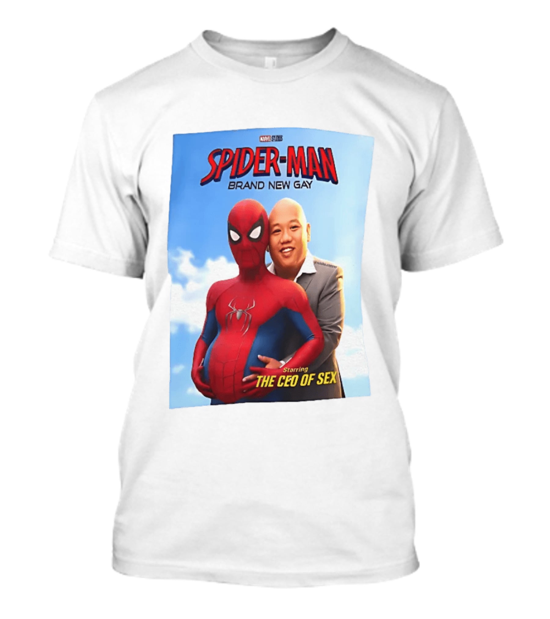 Spider Man Brand New Gay Starring The CEO Of Sex Marvel Studios T-Shirt