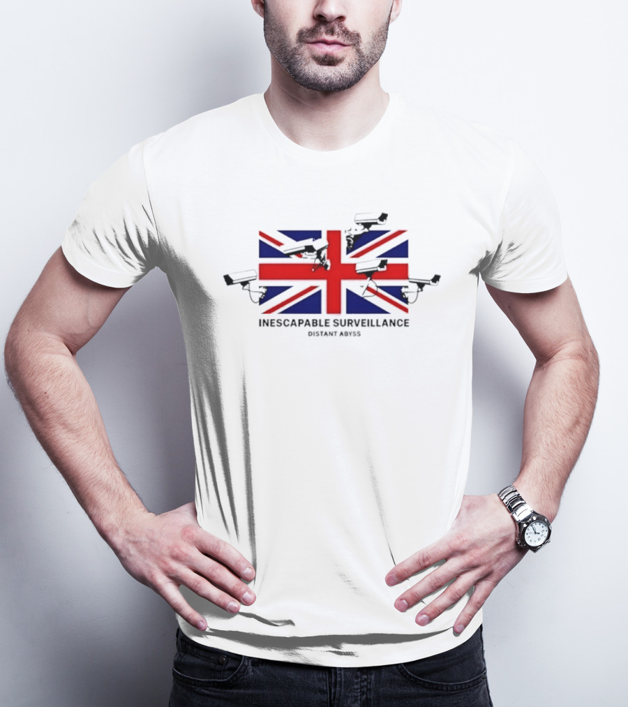 Inescapable Surveillance Distant Abyss UK Flag CCTV T-Shirt