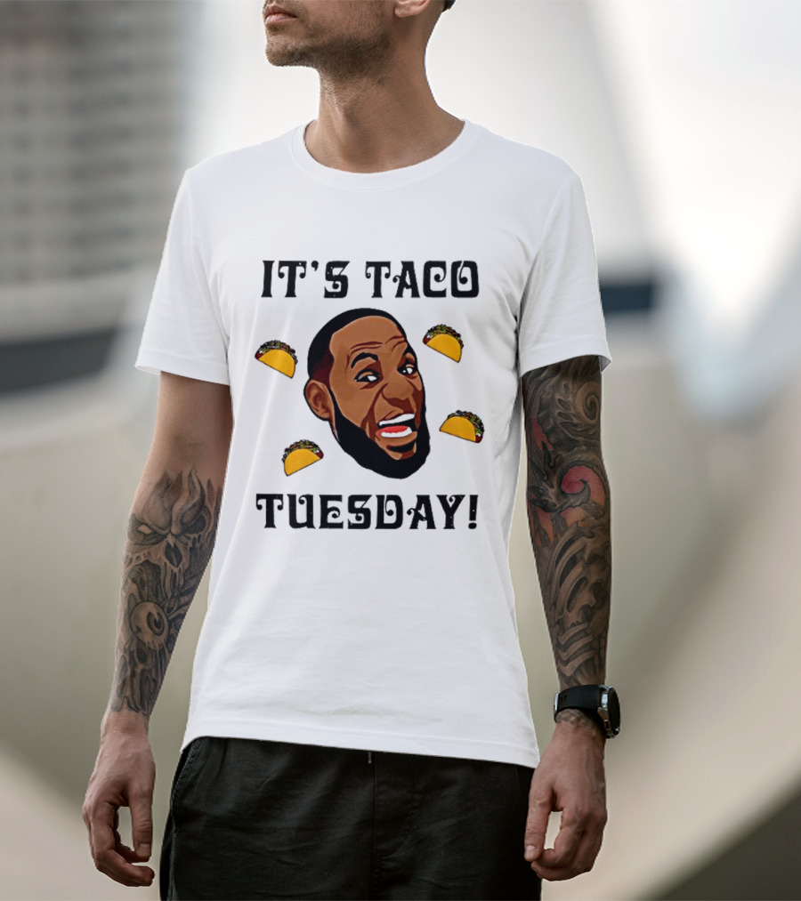 It's Taco Tuesday Meme Face With Tacos T-Shirt