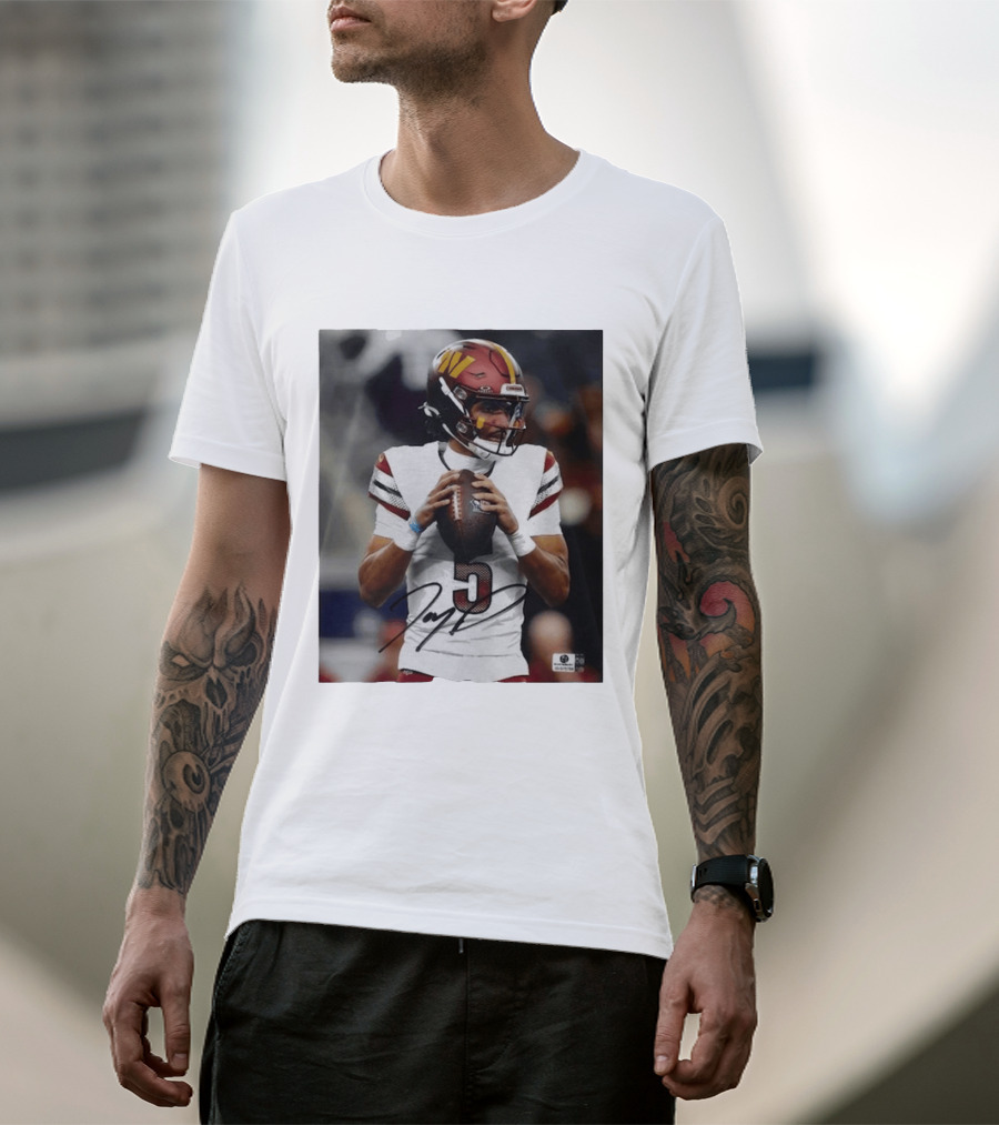 Jayden Daniels Washington Commanders Football Player Number 3 T-Shirt