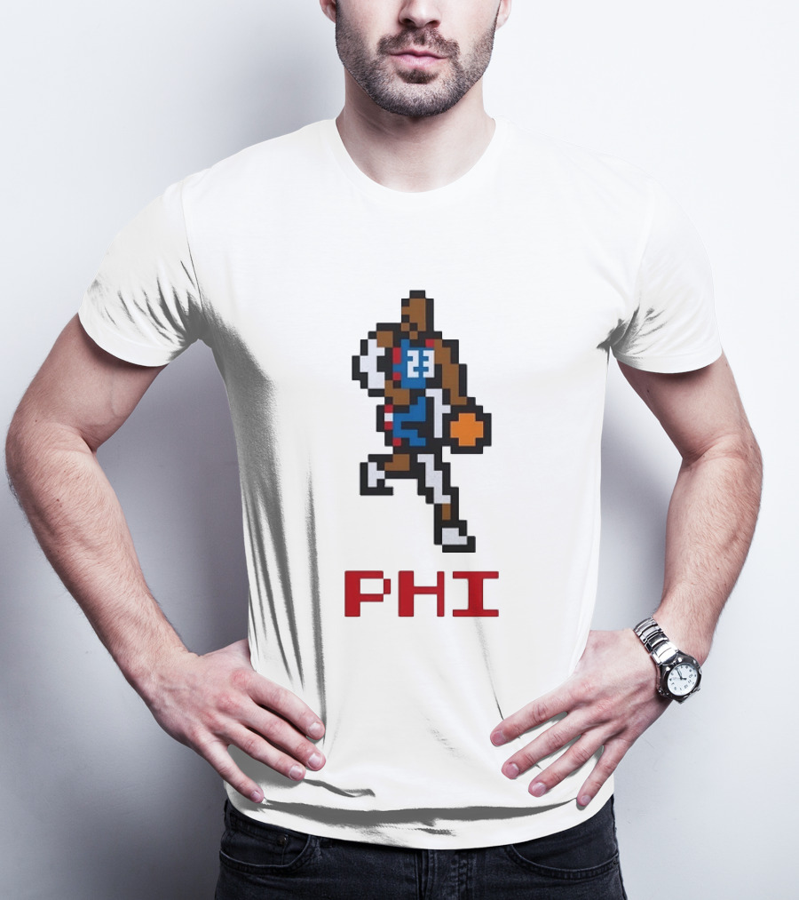 LeBron James Philadelphia 76ers Pixel PHL Sports 23 Jersey T-Shirt