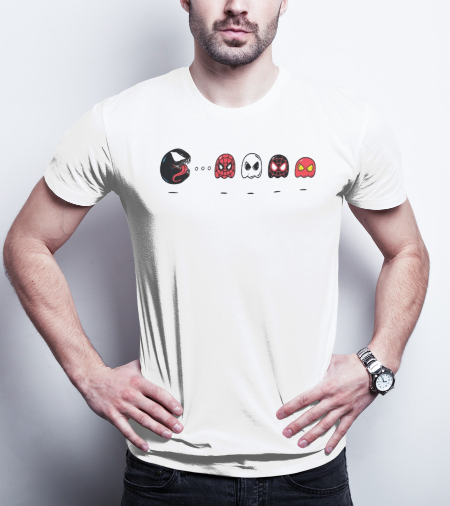 Venom Spider Man Ghost Spider Miles Morales Scarlet Spider Iconic Mashup T-Shirt