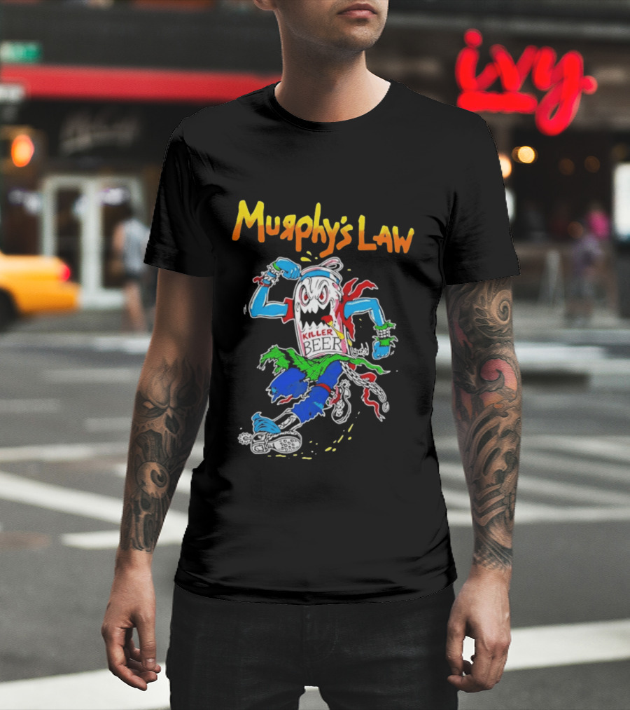 Murphy's Law Killer Beer Crossover Thrash Monster Can Running T-Shirt