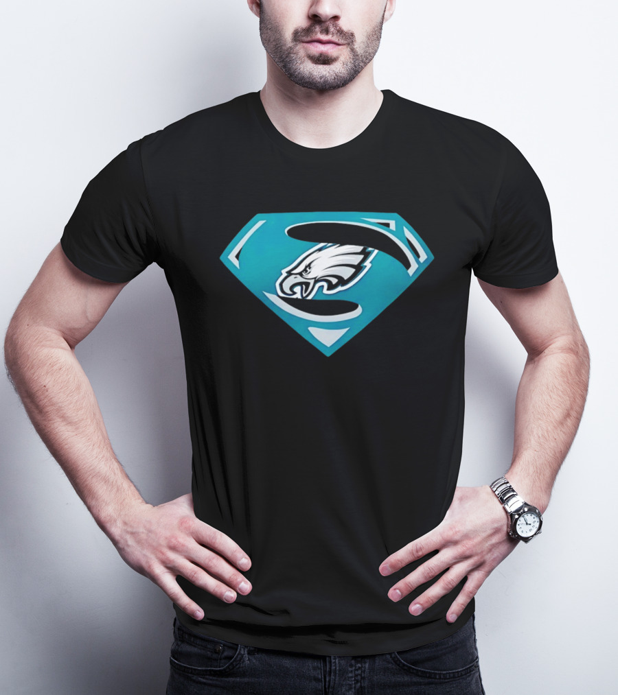 Philadelphia Eagles Superman Crest NFL Football Team T-Shirt